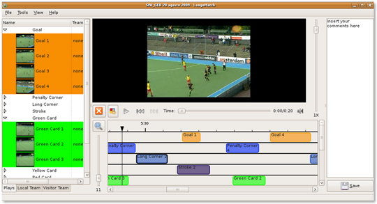 LongoMatch: Free sports video analysis software